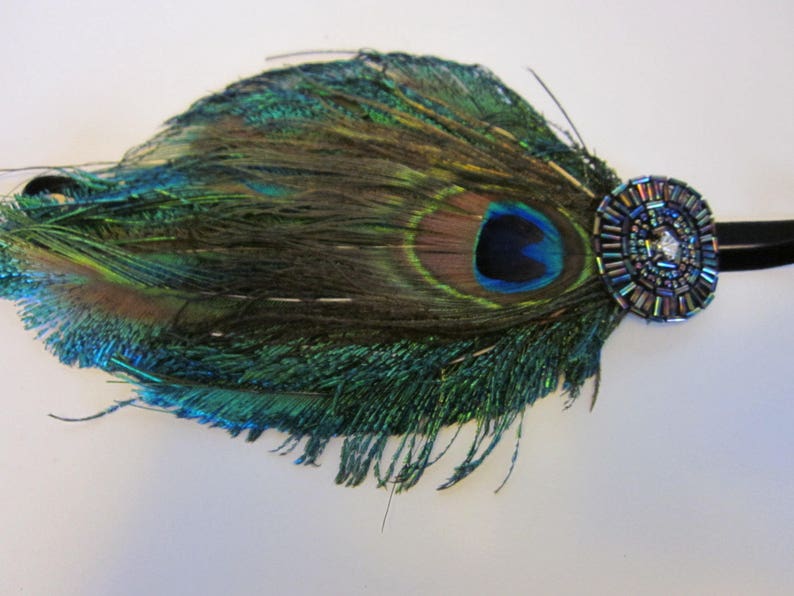 Blue Peacock Headpiece Peacock Fascinator Peacock Feather Etsy