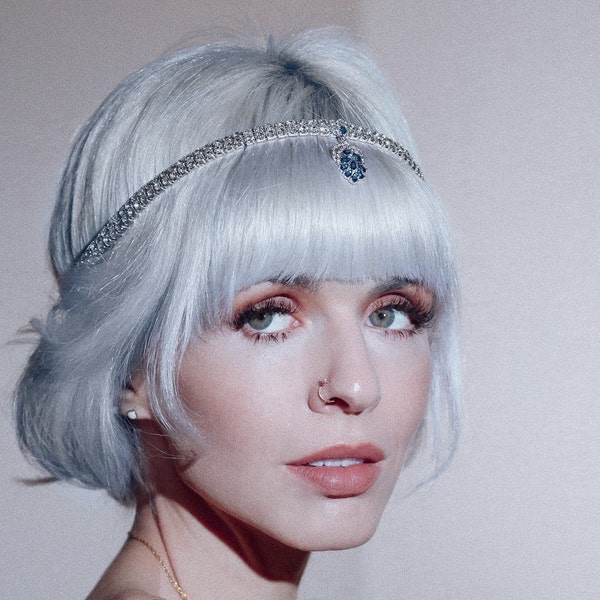 Sapphire Headpiece - Etsy