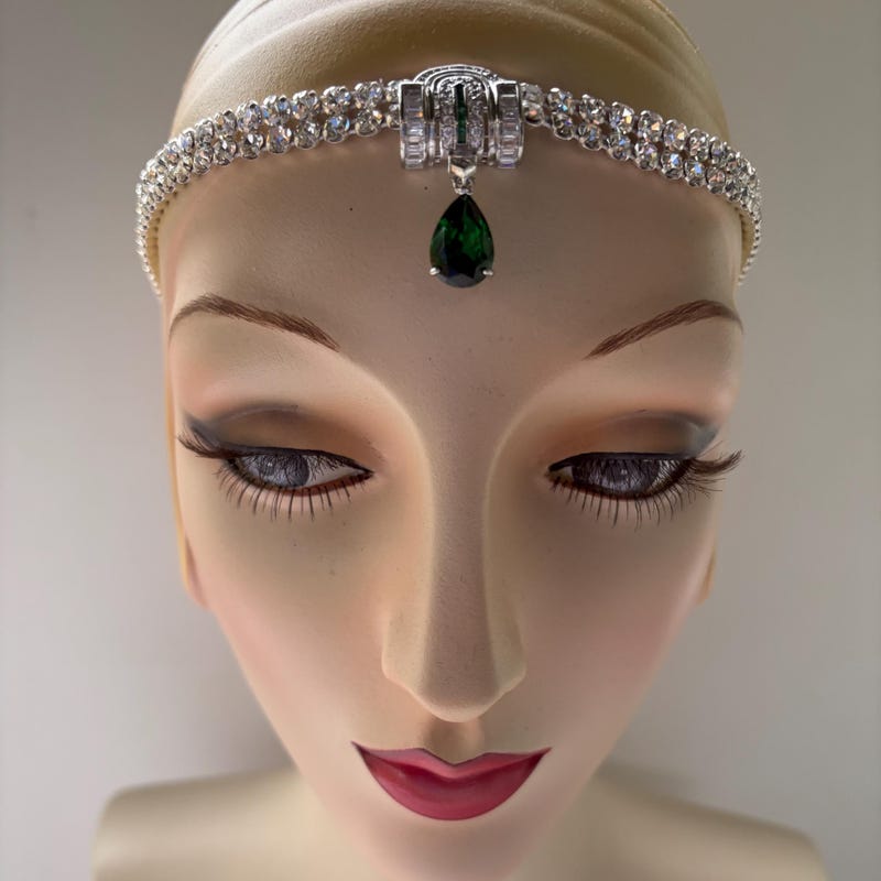Green Headpiece - Etsy