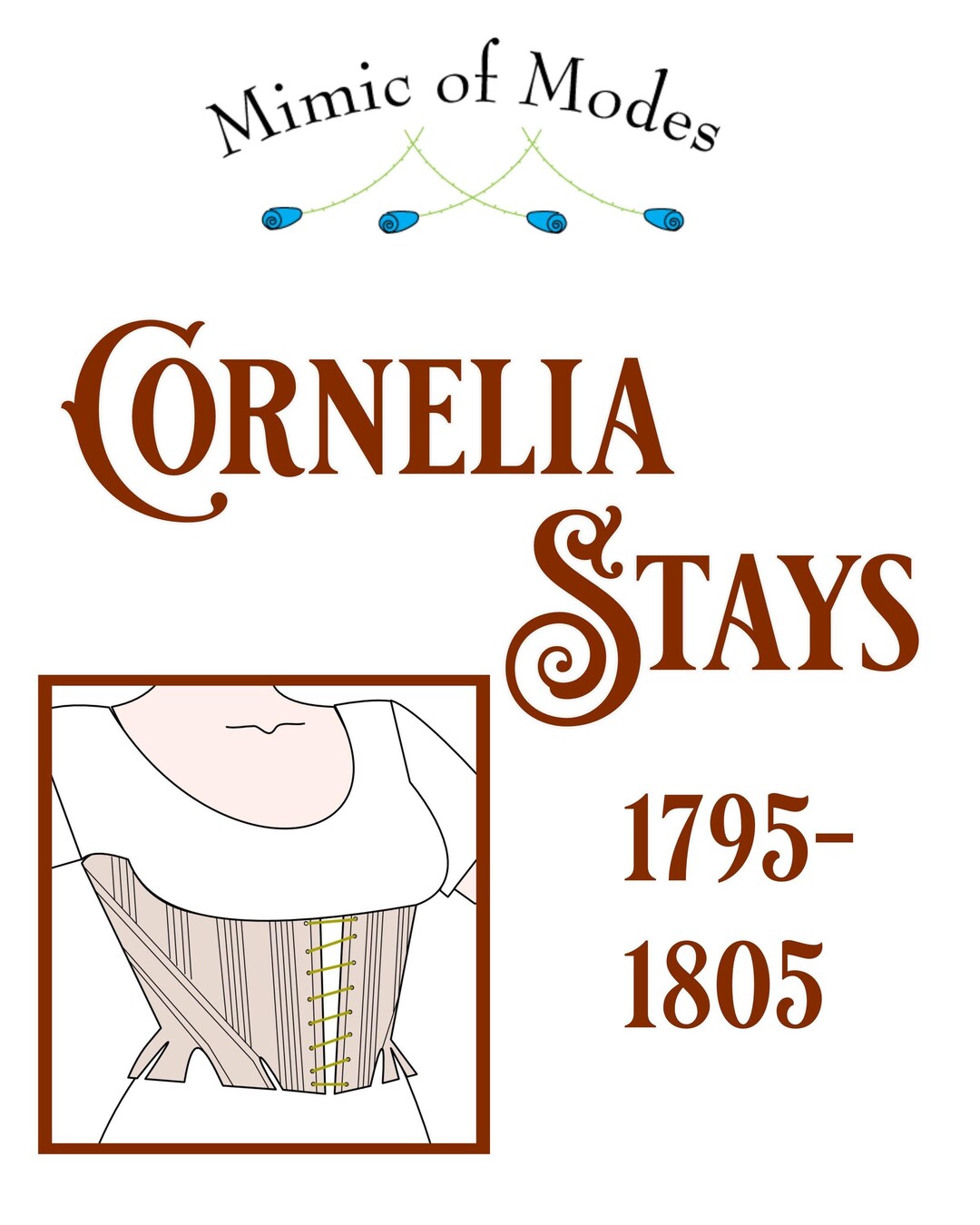 E- Pattern: Cornelia Stays, 1795-1805 (sizes 30-48) - Etsy