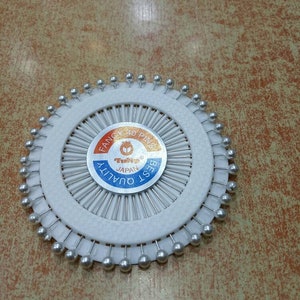 Craft Pin Wheel 40 Pins Ball Shaped Pin Heads Sewing Needles / Quilting ...
