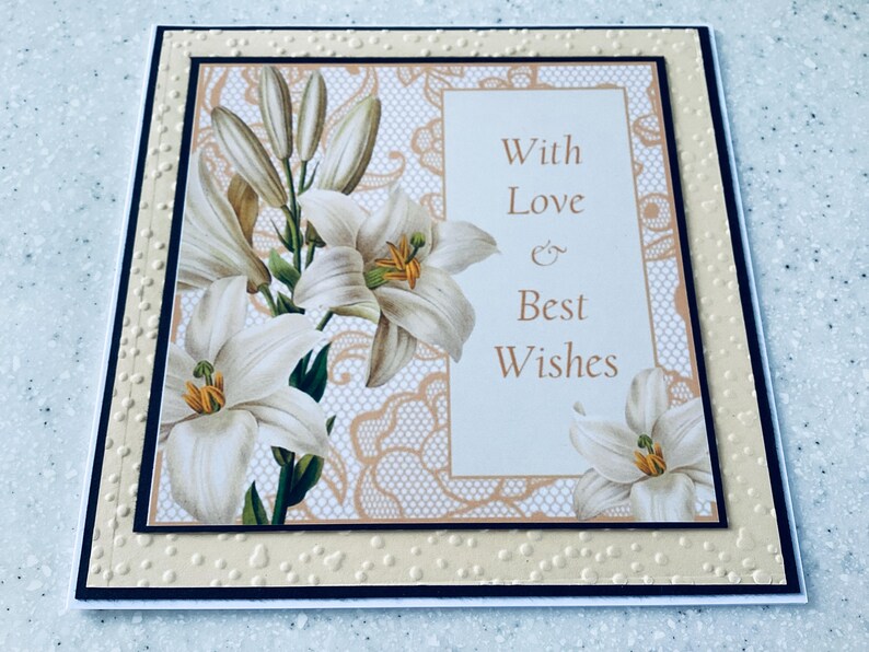 Handmade With Love Card: 6x6 Blank Inside - Many Occasions - Etsy