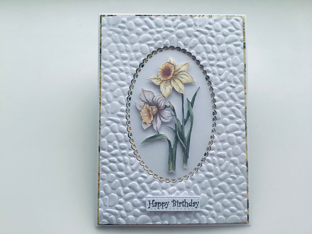 Hand Made Card.....happy Birthday Card......daffodil Card…..unisex Card ...