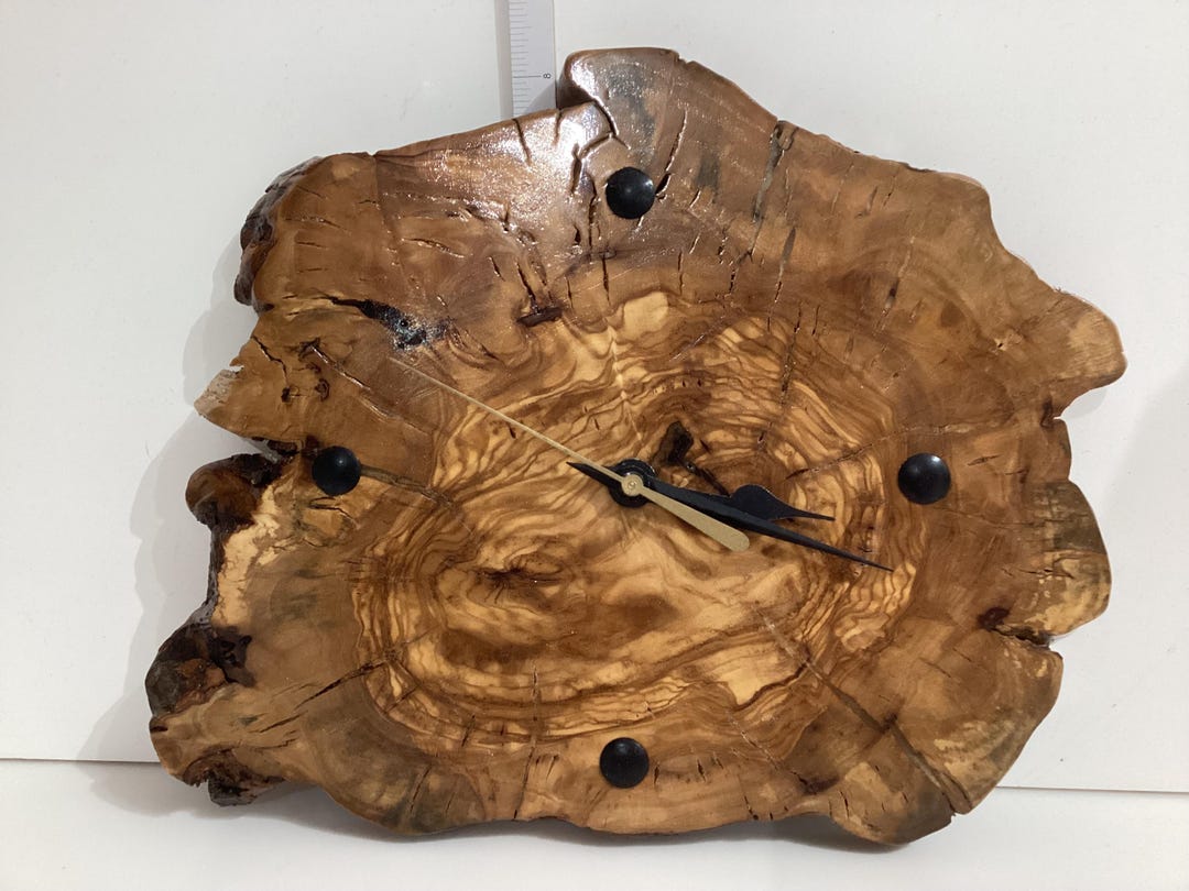 Cyprus Olive Wood…..this Beautiful Wall Mounted Clock is Hand Crafted ...