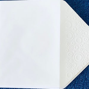 This Listing is for 5 White Embossed Cards and 5 White Envelopes With ...