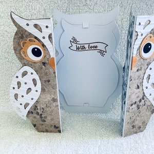Any Occasion.owl Cardfold Out Card ..mum..dadbrother..sister ...