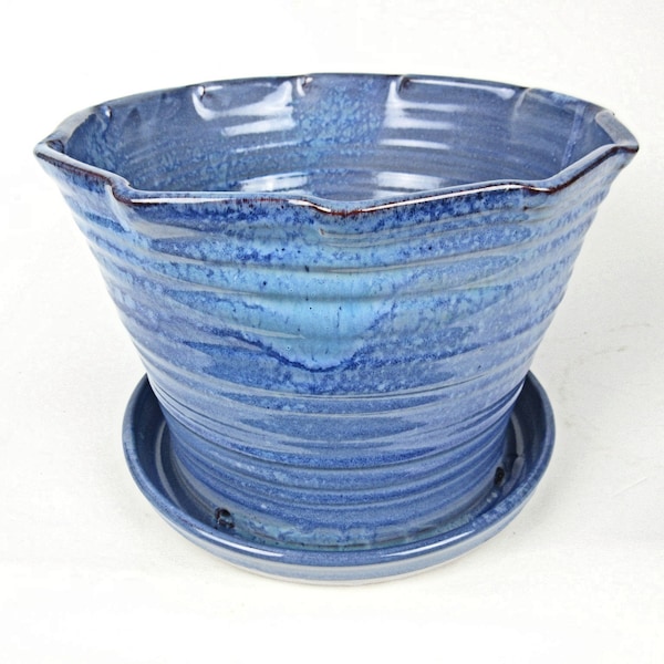 Blue Flower Pot - Etsy