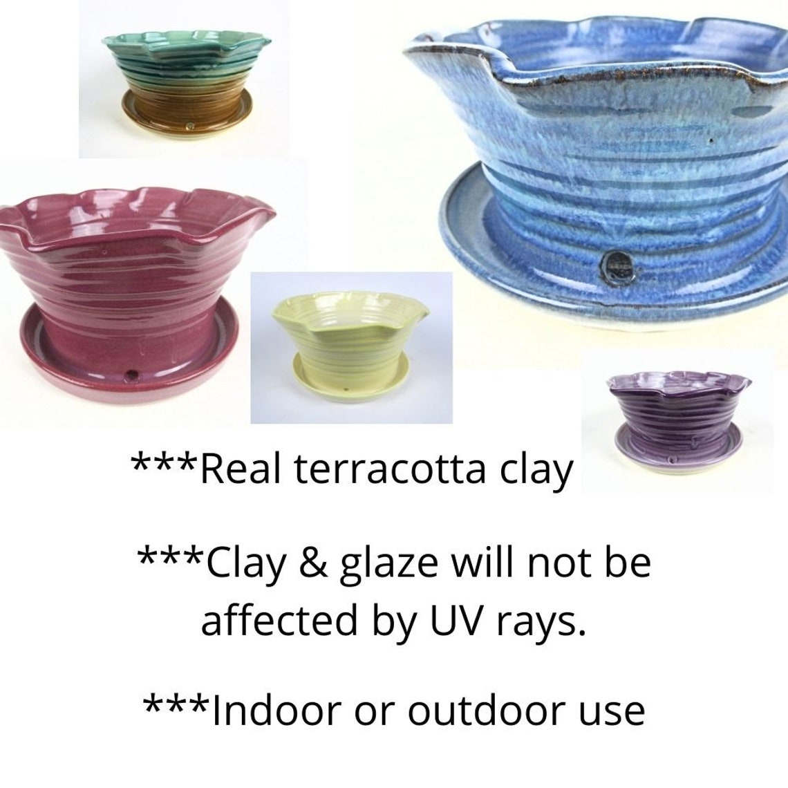 Extra Large Custom Planter Custom Planter Flower Pot Clay | Etsy