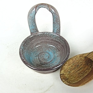 Ceramic Upright Spoon Rest, Handmade Pottery Standing Spoon Holder ...