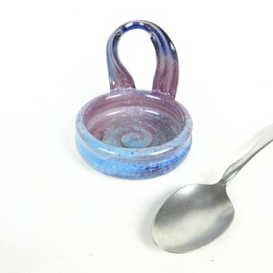 Glazed Ceramic Upright Coffee Spoon Holder, Vertical Teaspoon Rest ...