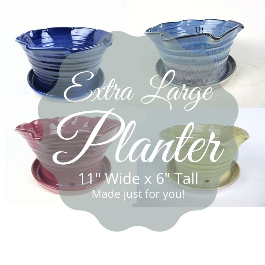 Extra Large Custom Planter, Custom Planter, Flower Pot Clay Planters ...
