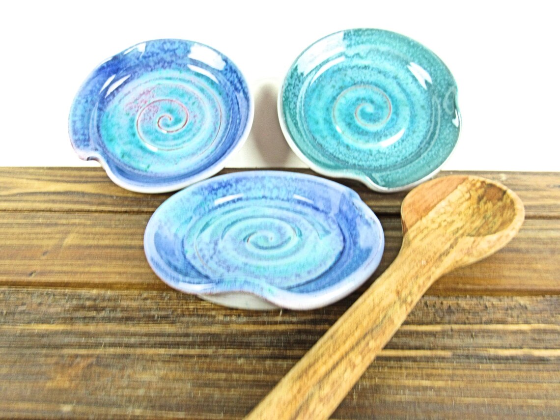 Ceramic Spoon Rest Handmade Pottery Spoon Holder Spoon | Etsy