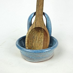 Ceramic Upright Spoon Rest, Handmade Pottery Standing Spoon Holder ...