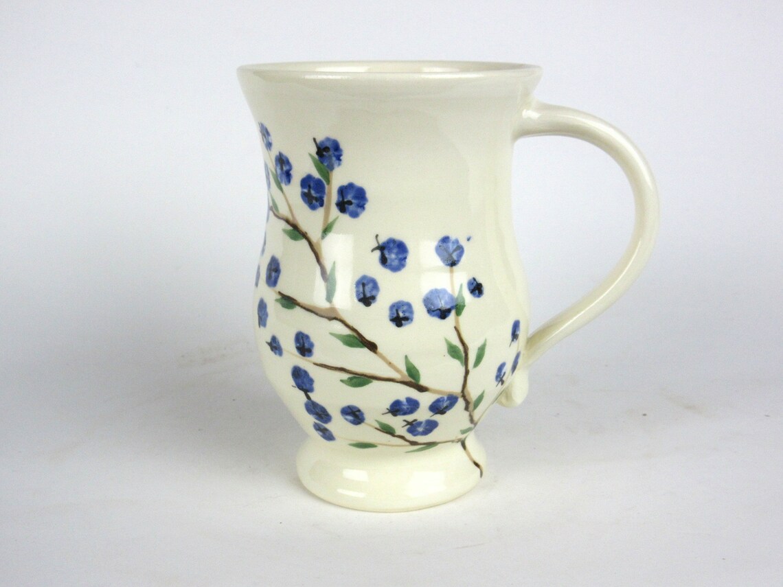 Blueberry Pottery Mug ceramic mug coffee mug coffee cup | Etsy