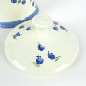 Canister Jars With Handpainted Blueberry Design, Blue and White Jars ...