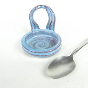 Glazed Ceramic Upright Coffee Spoon Holder, Vertical Teaspoon Rest ...
