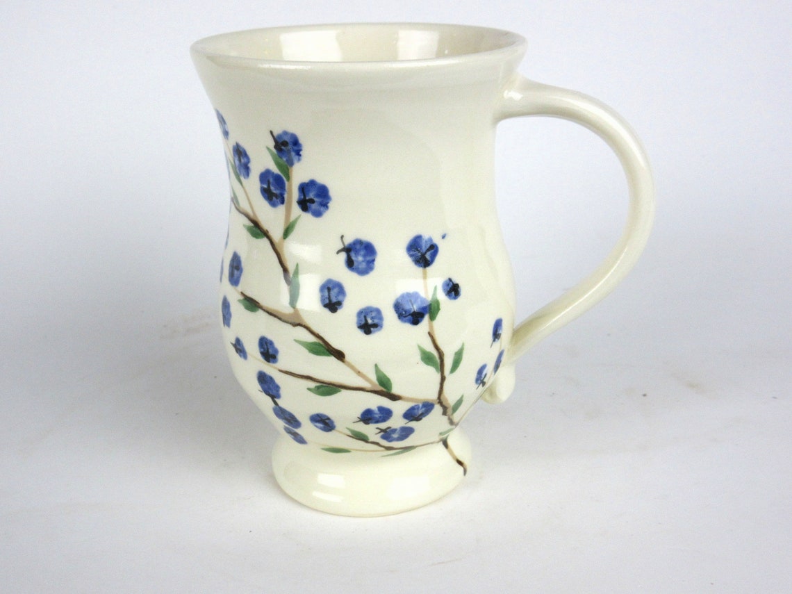 Blueberry Pottery Mug Ceramic Mug Coffee Mug Coffee Cup | Etsy