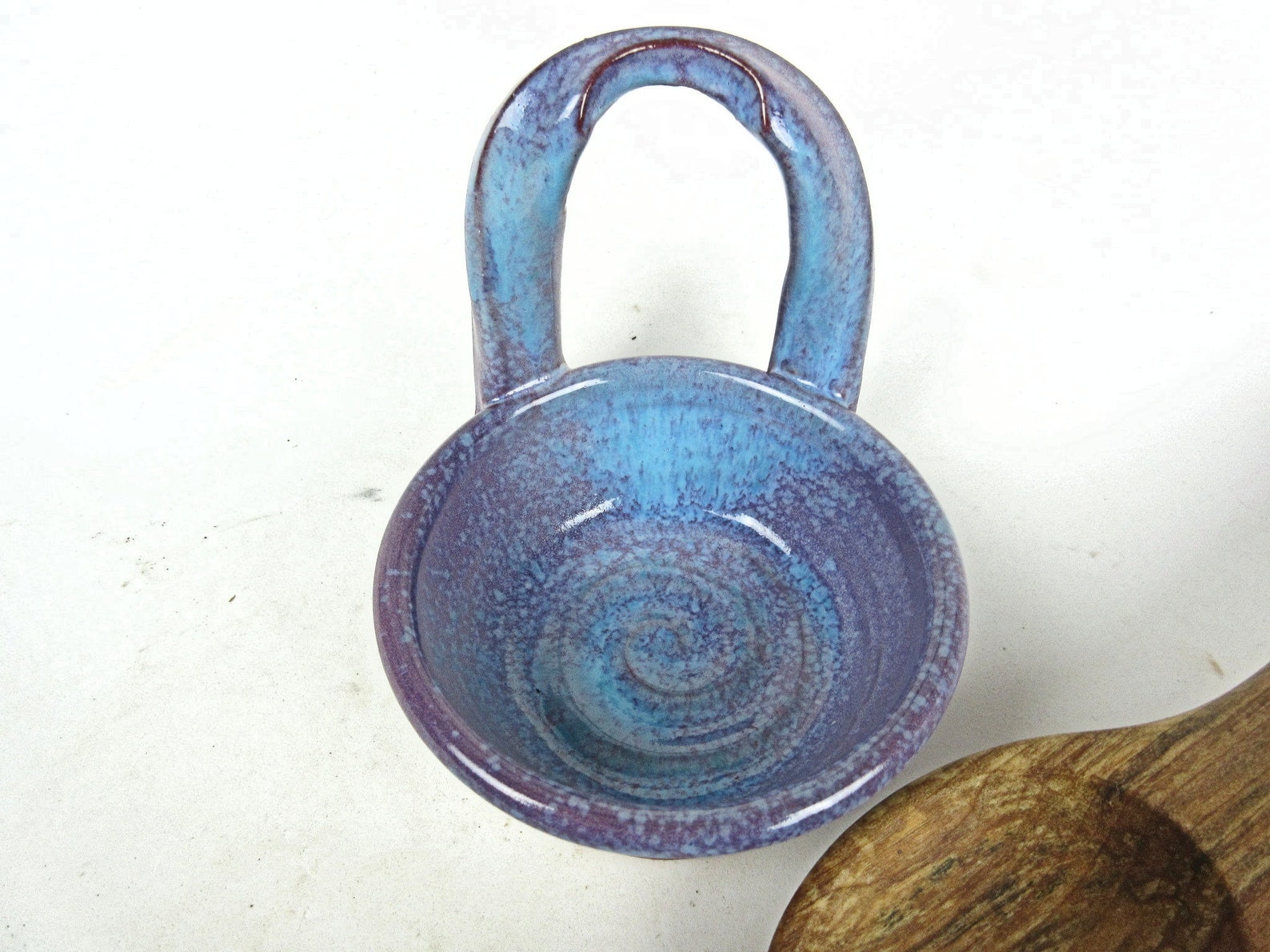 Ceramic Upright Spoon Rest, Handmade Pottery Standing Spoon Holder ...