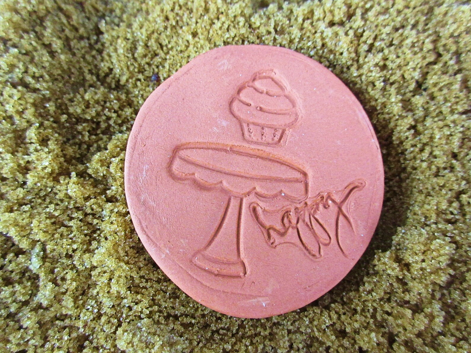 Brown Sugar Keeper Softener Happy Cupcake Disk Clay Brown - Etsy