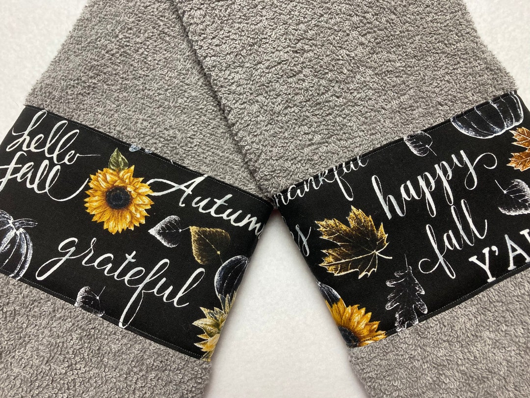 Fall Hand Towel Set/ Fall Bath Towels/combo - Etsy