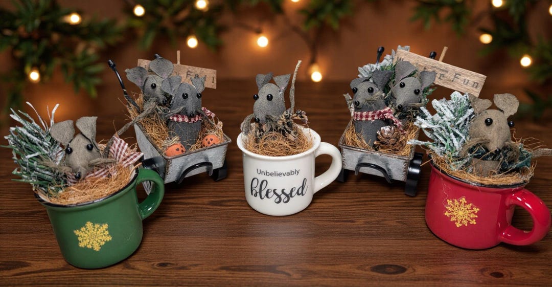 Primitive Mice: Fall/winter Décor - Etsy