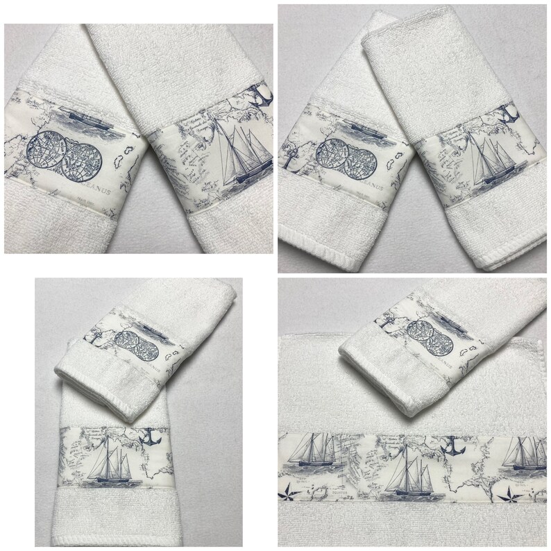 Nautical Map Towels - Etsy