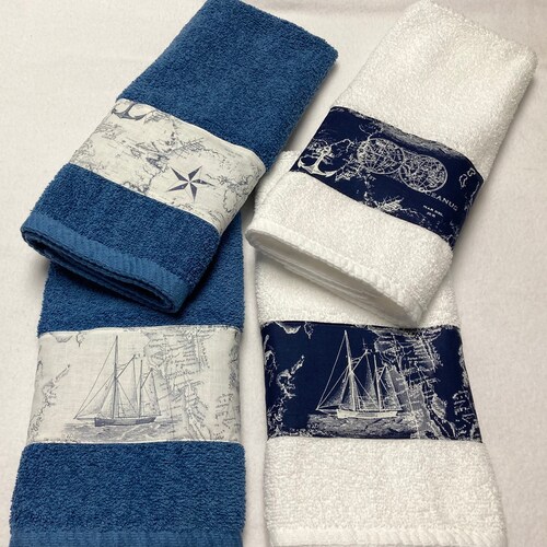 Nautical Map Towels - Etsy