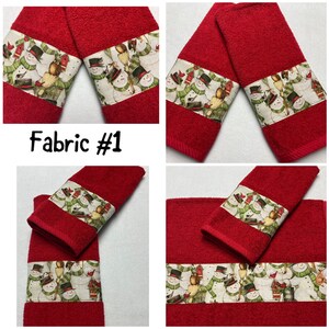 Snowmen Hand Towel Set - Etsy