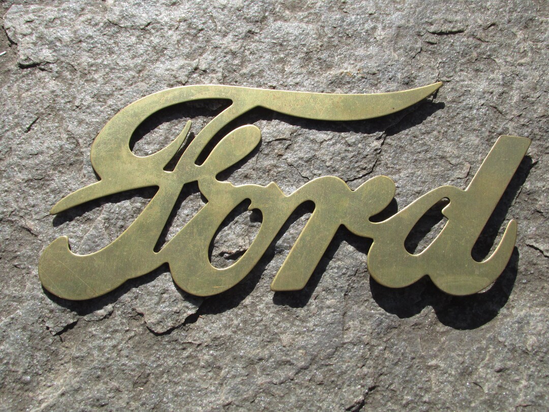 7.75 X 3.5 Brass Ford Logo Cutout Hanging Sign Indoor Outdoor - Etsy