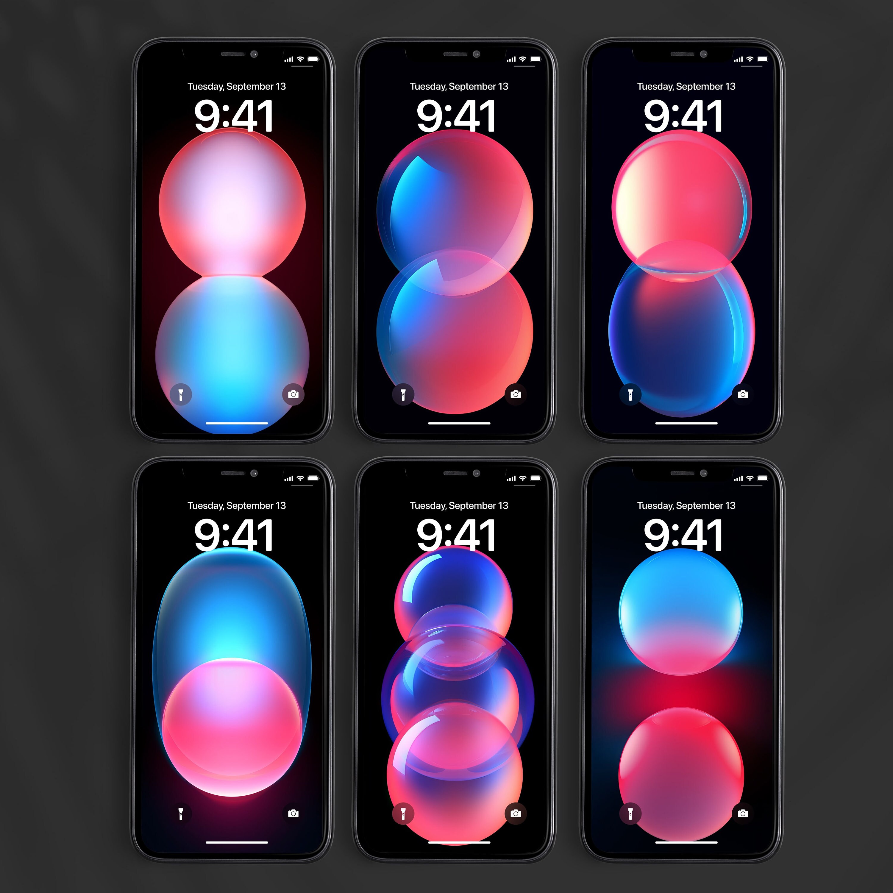 Dark Orb Series 1: 24 Bright Minimal Modern Wallpapers. Aesthetic ...