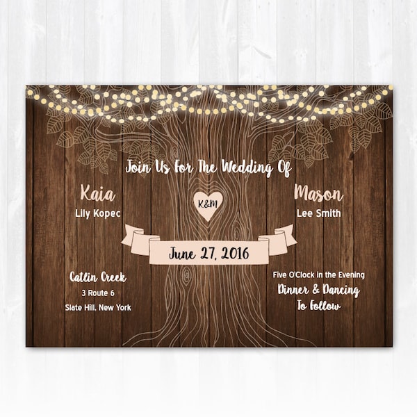 Tree Wedding Invite - Etsy