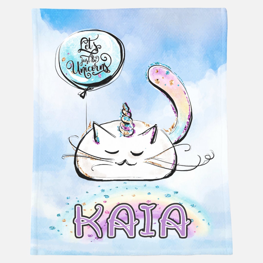 Personalized Caticorn Blanket Custom Caticorn Blanket Custom Caticorn ...
