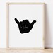Shaka Art Print / Surf Wall Art for Kids Bedroom Shaka Hand - Etsy