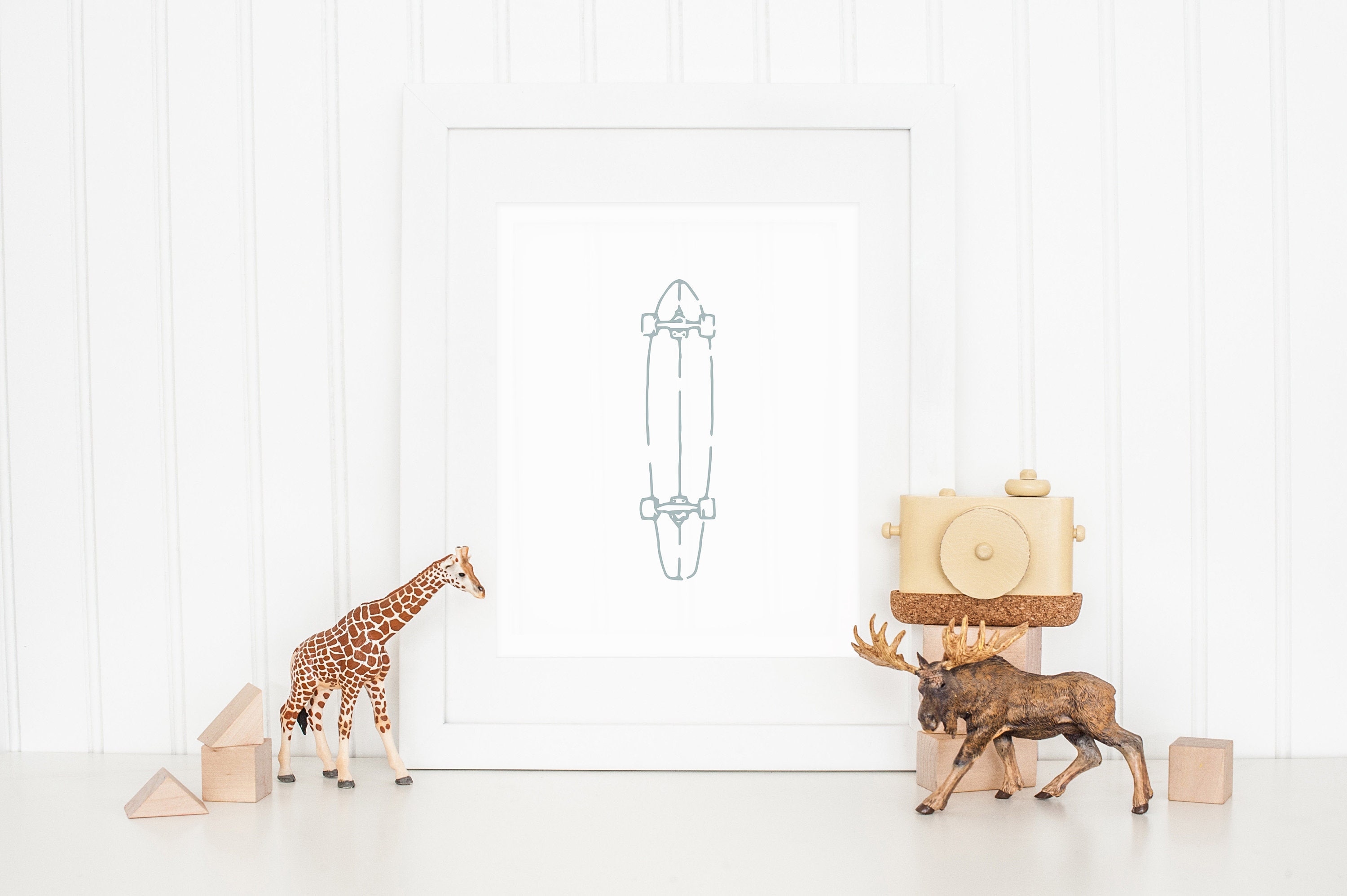 Modern Skateboard Art Print Download Skate Wall Art for Boys | Etsy