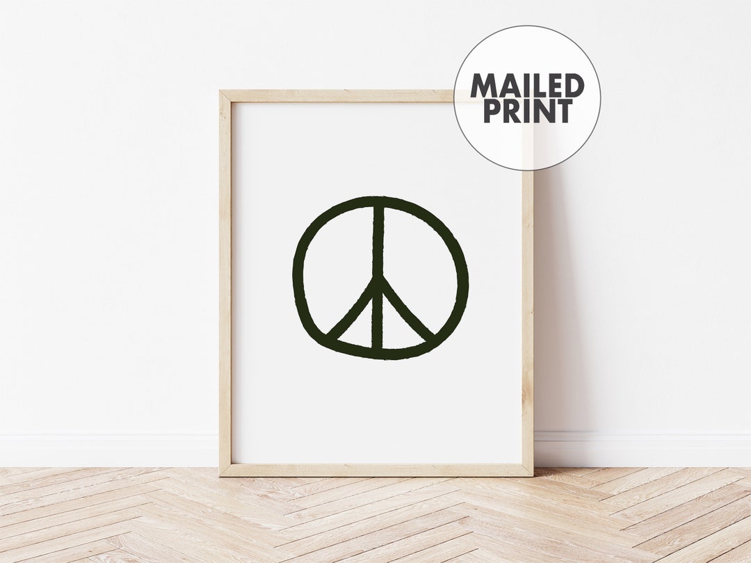 Peace Sign Art Print: Modern Nursery Decor, Kids Room Poster - Etsy