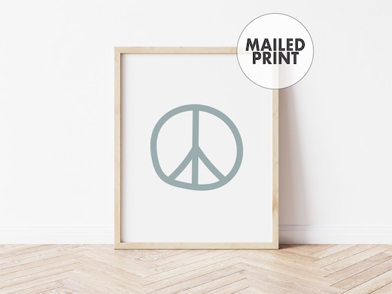 Peace Sign Wall Art Peace Symbol Modern Nursery Art Boys | Etsy