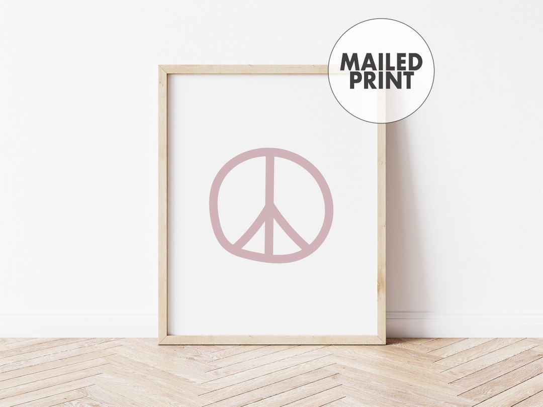 Peace Sign Art Print: Modern Kids Room Decor - Etsy