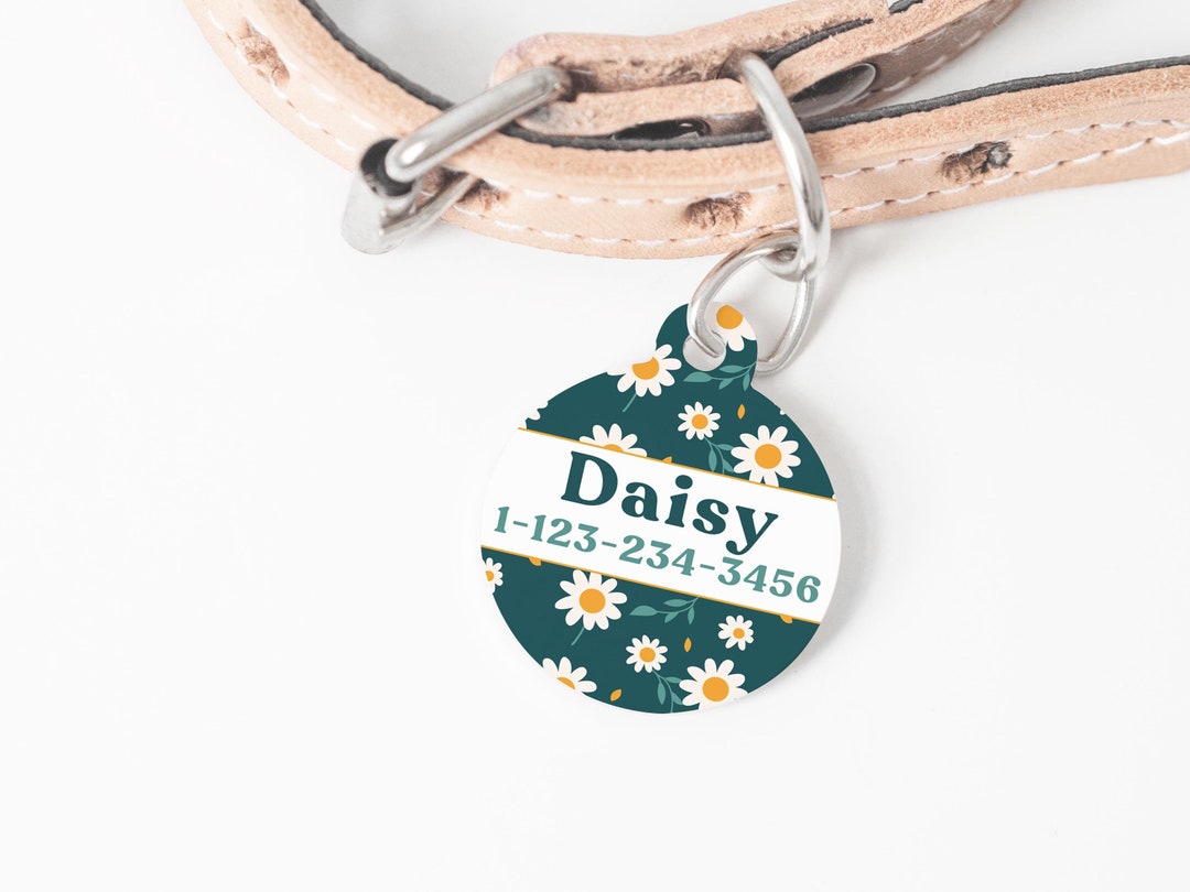 Daisy Dog Tag Personalized With Name and Phone Number, Custom Pet Tag ...