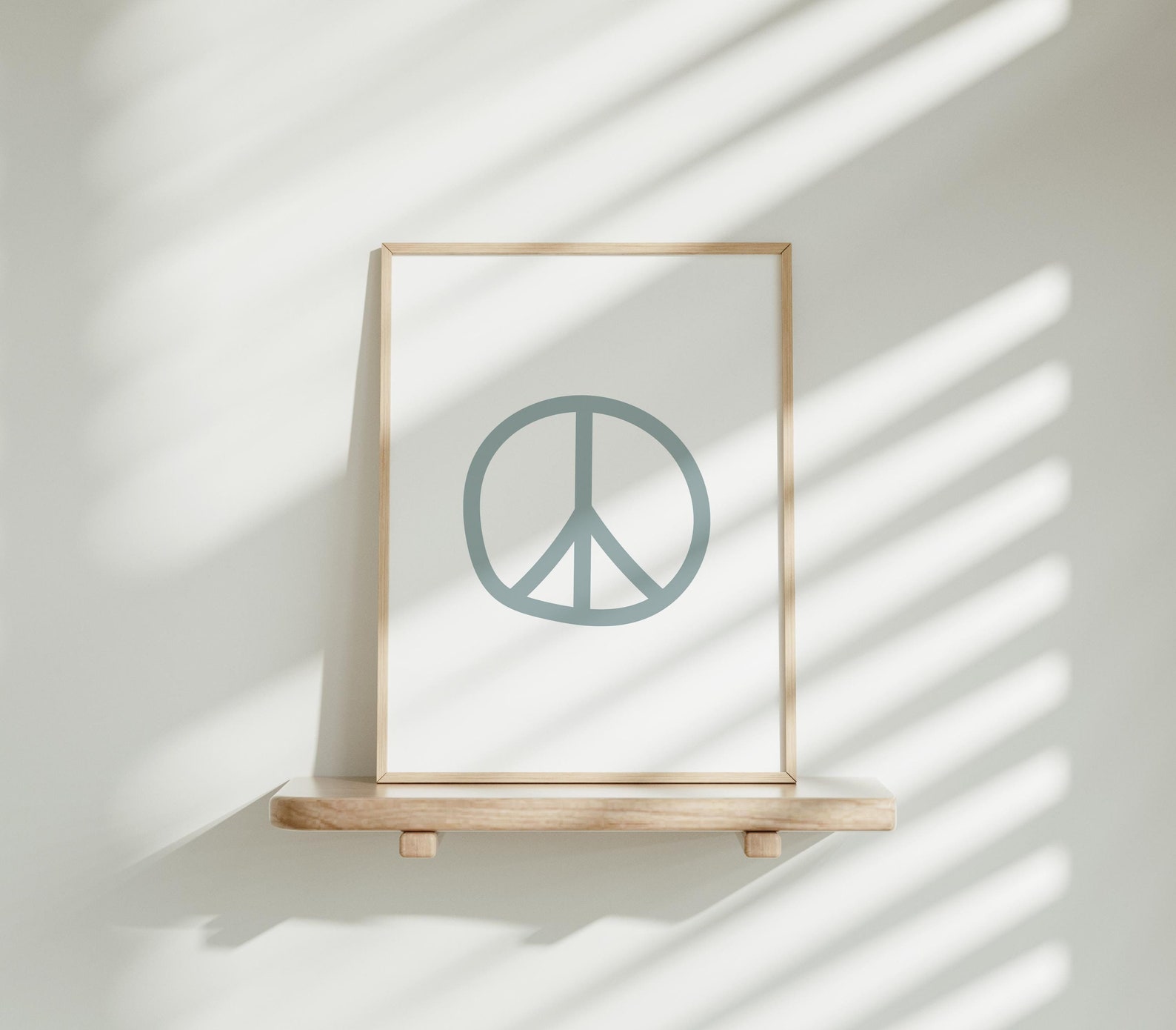 Peace Sign Wall Art Print, Modern Nursery Art, Downloadable Printable ...
