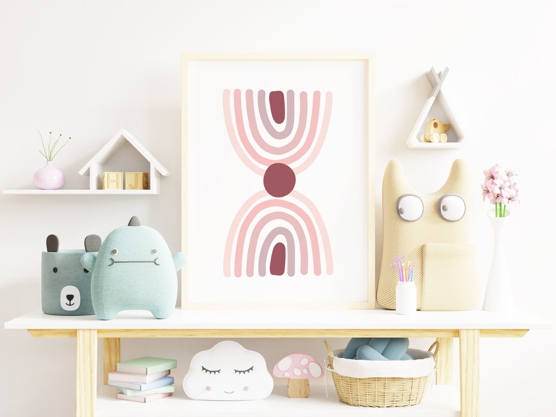 Double Rainbow Poster Print Girls Bedroom Wall Art Boho - Etsy