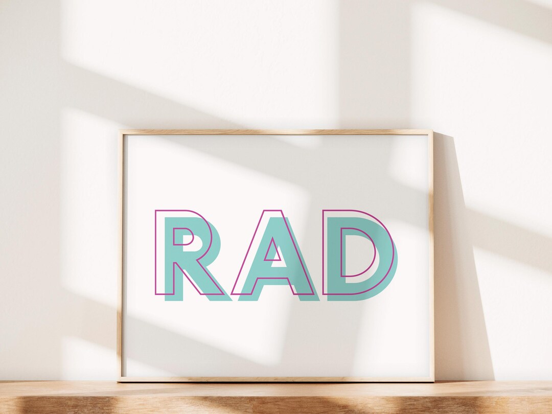 Rad Wall Art, Printable Art for Girls Surf Themed Bedroom, Beachy Home ...