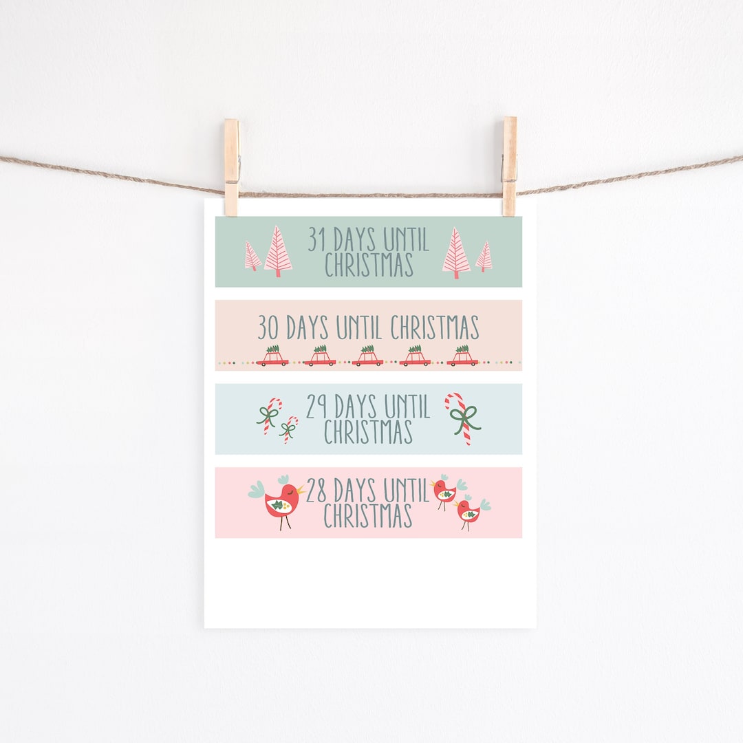 Christmas Countdown Paper Chain Garland • Advent Calendar for Kids ...
