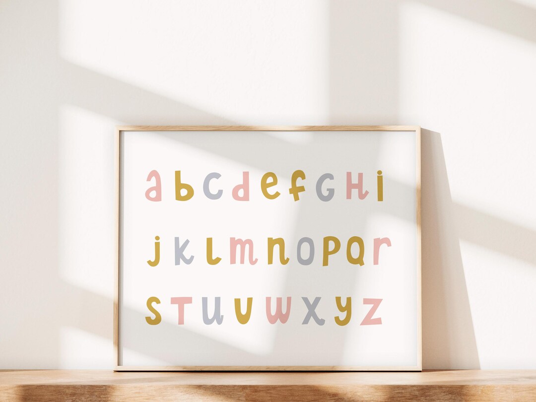 Alphabet Chart Printable: Boho Nursery Decor (digital Printable Art) - Etsy