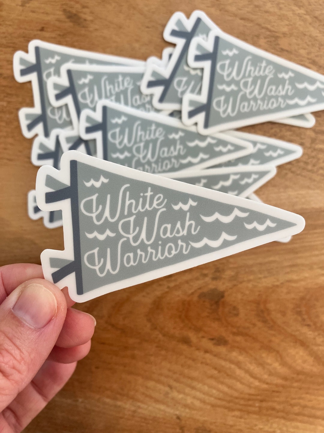 White Wash Warrior Vinyl Sticker Funny Gift for Surfers Ocean-themed ...