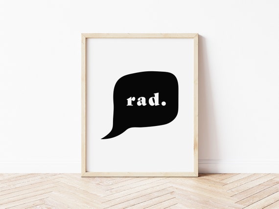 Rad Wall Art printable Surf Art for Kids Bedroom Surfing - Etsy