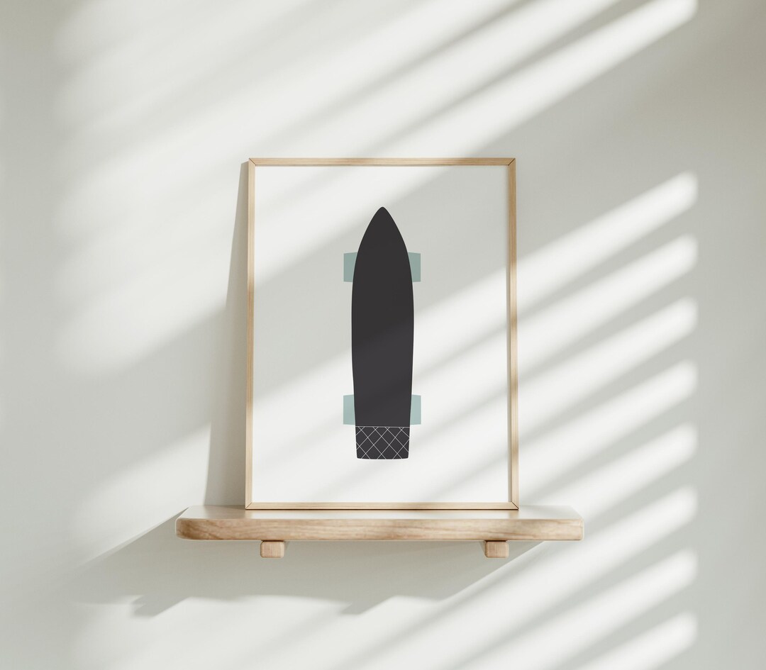 Skateboard Printable Wall Art, Skate Art for Boys Room, Minimalist Kids ...