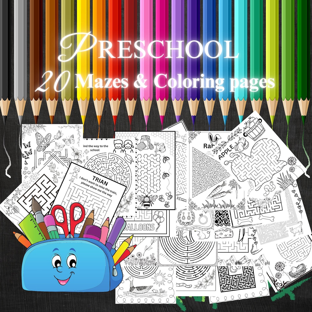 Fun Printable Mazes Worksheets, Coloring Pages , US Letter and A4 Sizes ...