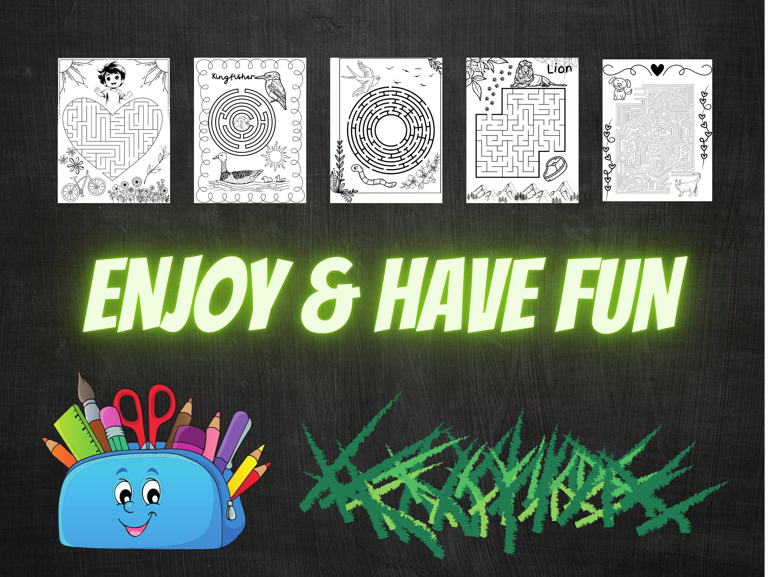 Fun Printable Mazes Worksheets, Coloring Pages , US Letter and A4 Sizes ...