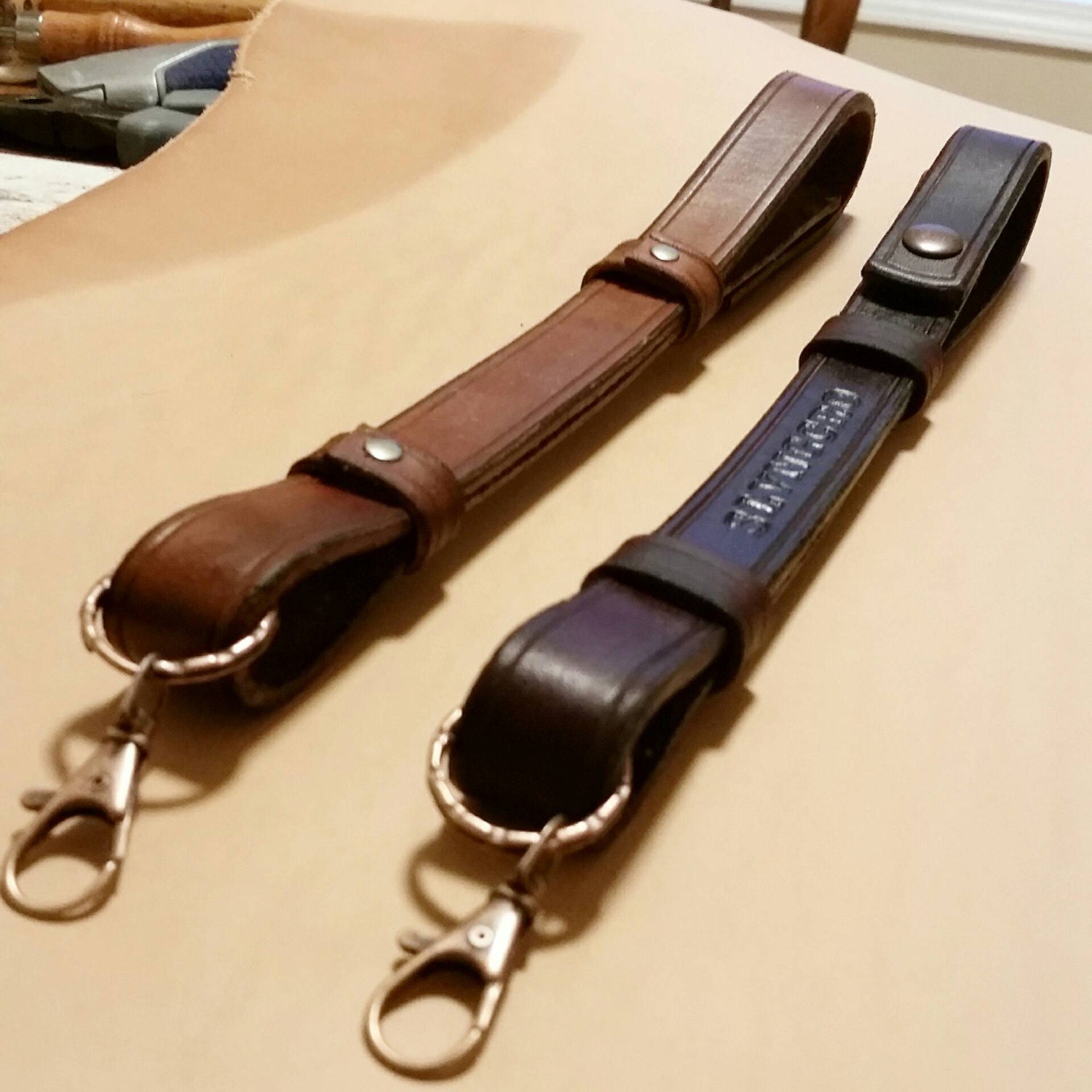 Glove Holder/strap With Leather Retention Rings - Etsy