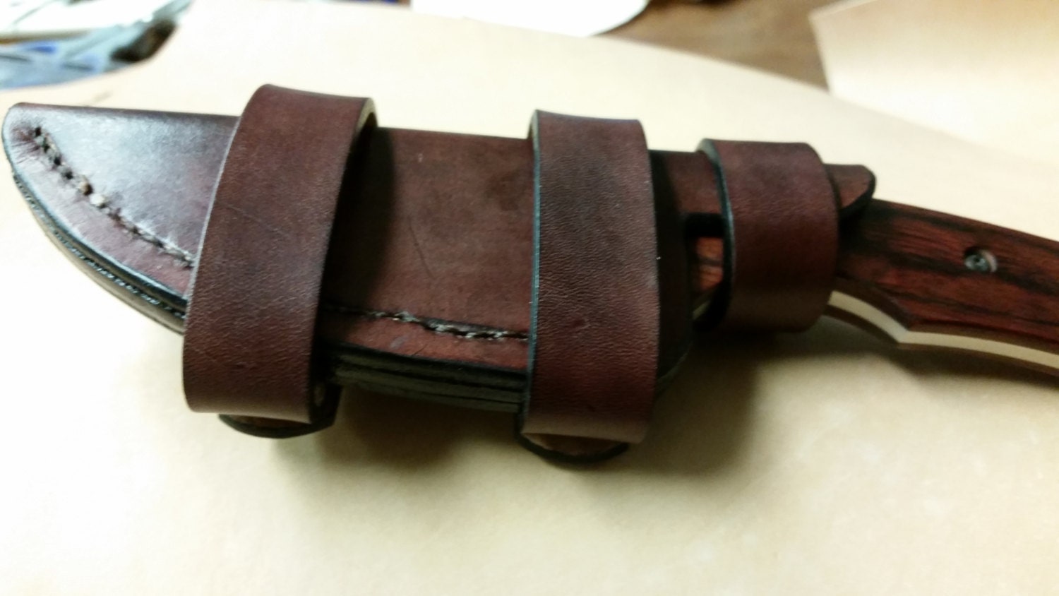 Custom Leather Knife Sheath (hand Stitched) - Etsy